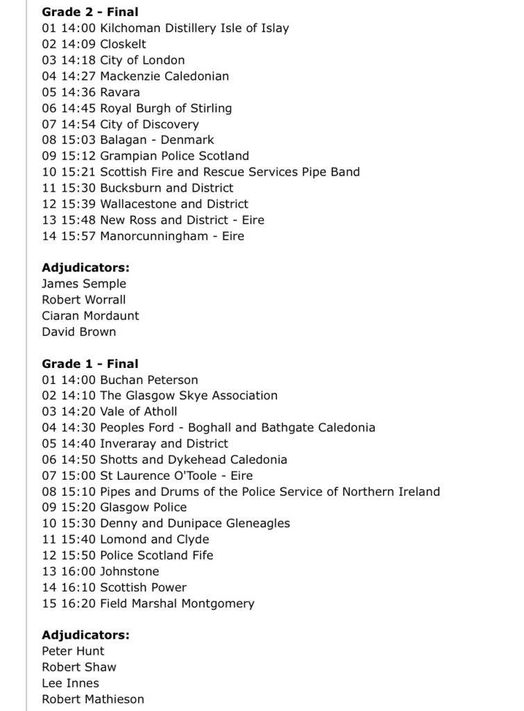 RSPBA Publish Draw for First Major Championship – Piping Press